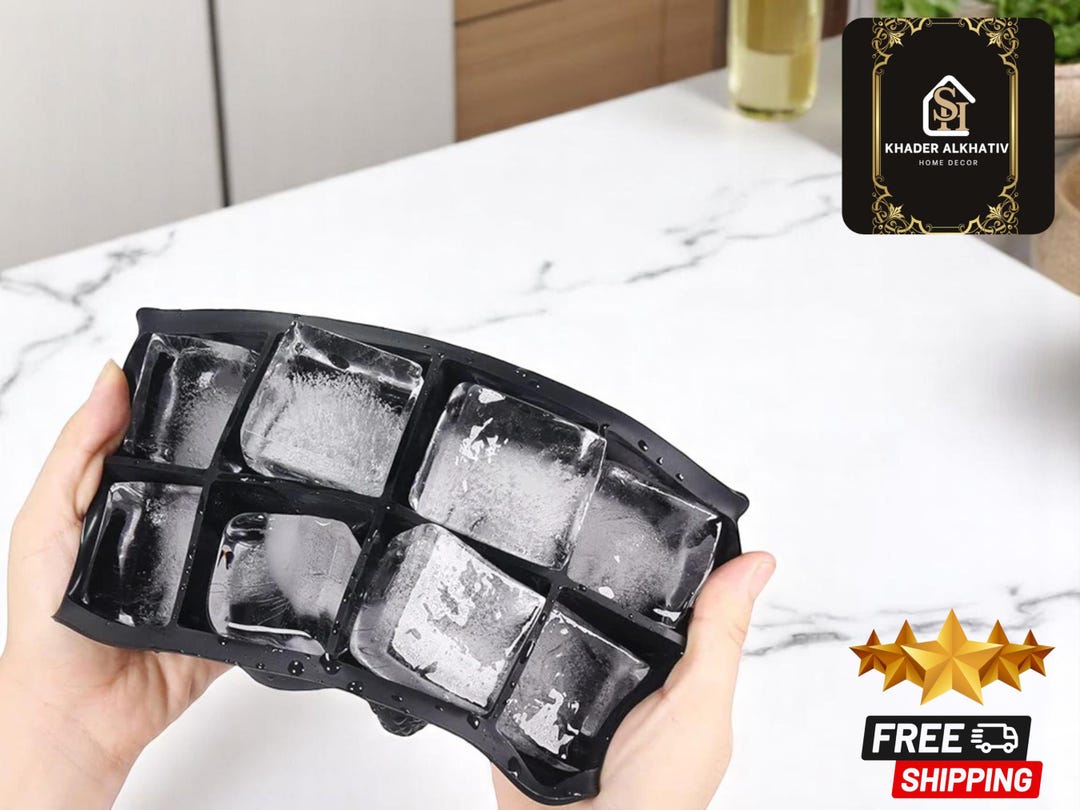 Minimalist Lidded Cube Tray | Covered Freezer Molder | Soft Square Ice ...