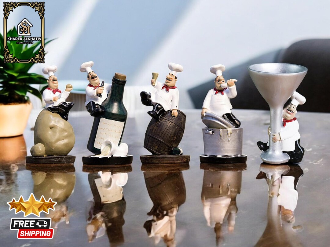 Decorative Chef Figurine | Resin Sculpture Home Decoration | Unique ...