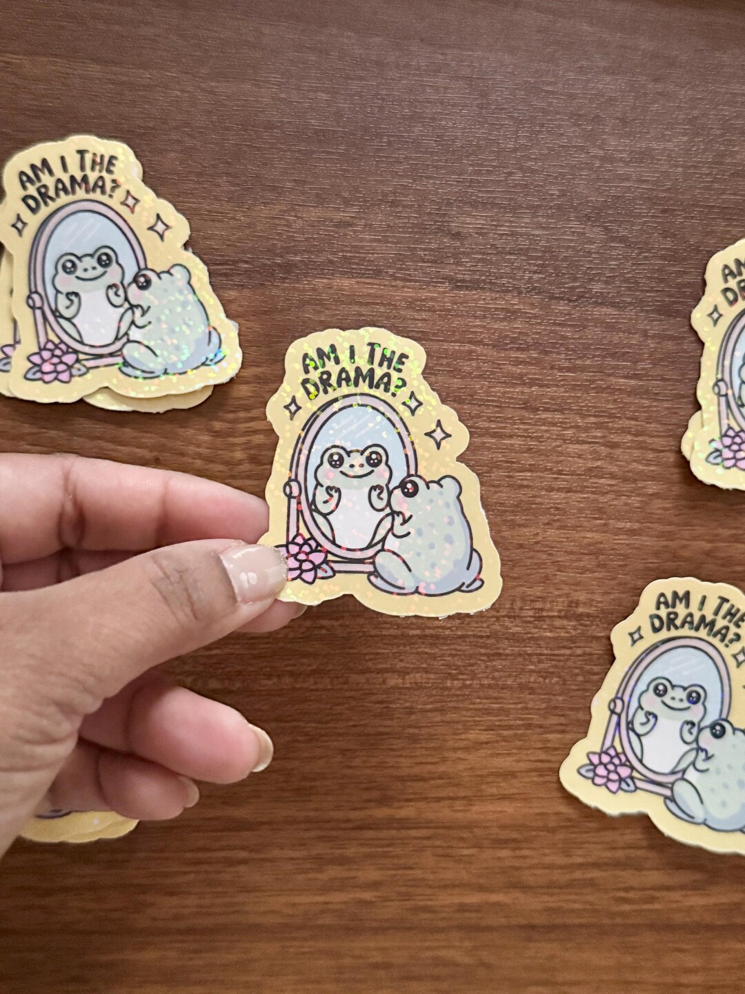 Am I the Drama | Funny Sticker | Iridescent Laminate Vinyl Sticker - Etsy