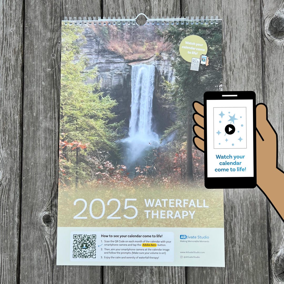 2025 Waterfall Therapy Augmented Reality Calendar - Immerse Yourself in ...