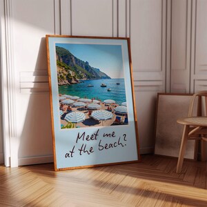 Beach-themed Rolled Poster, Beachy Wall Art, Coastal Decor, Summer ...