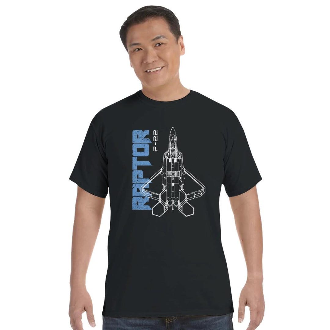 F-22 Raptor Shirt, Blue Raptor, US Air Force Unisex Heavyweight Comfort ...