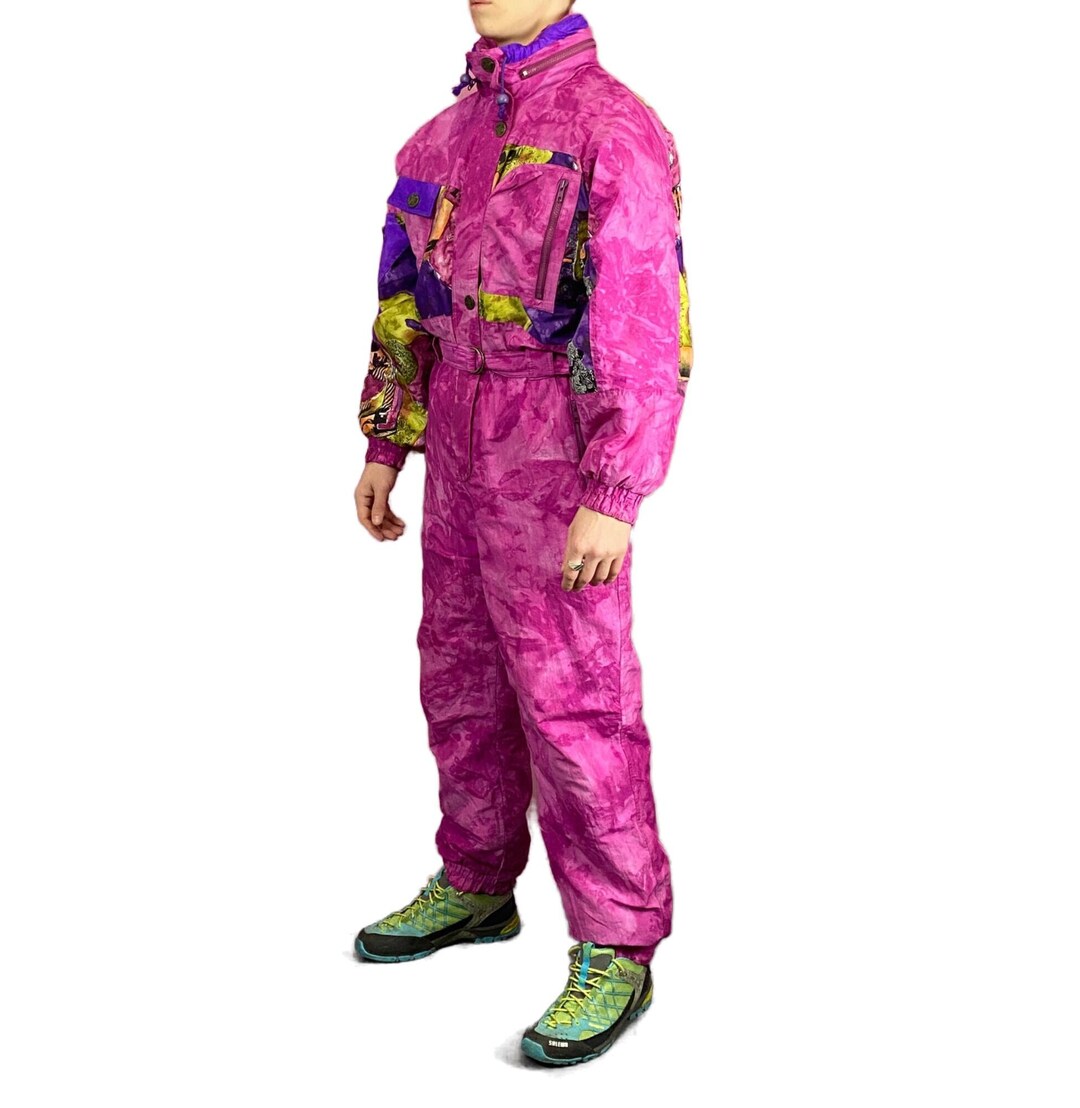 90s Rodeo Vintage Men's One Piece Snow Ski Suit S Pink Nylon - Etsy