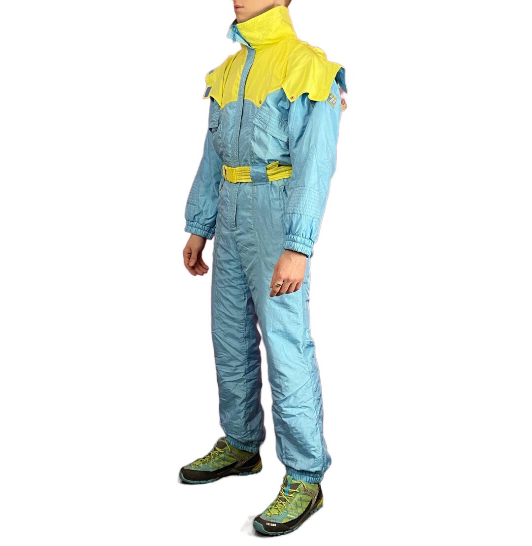 90s Rodeo Vintage Men's One Piece Ski Suit - S Blue Nylon - Etsy