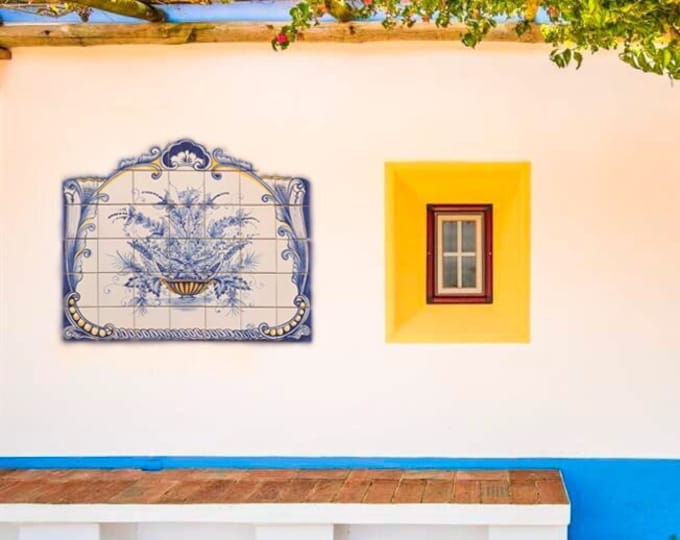 Wildflowers Portuguese Tile Mural – Garden Hand-Painted Traditional ...