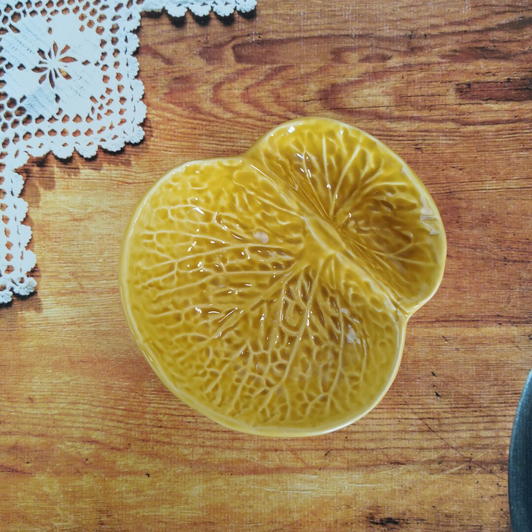 Ceramic Yellow Color Cabbage Shape Portuguese Olive Plate Home Decor - Etsy