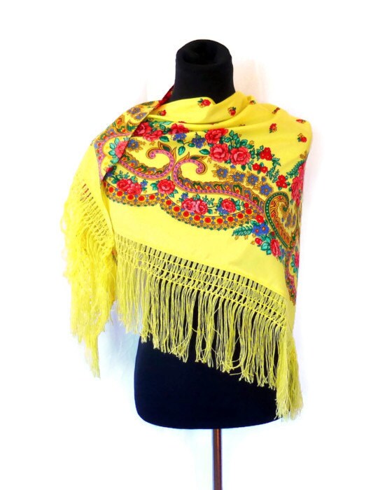 Portuguese Shawl Half Viana's Tradicional Folklore Scarf | Etsy