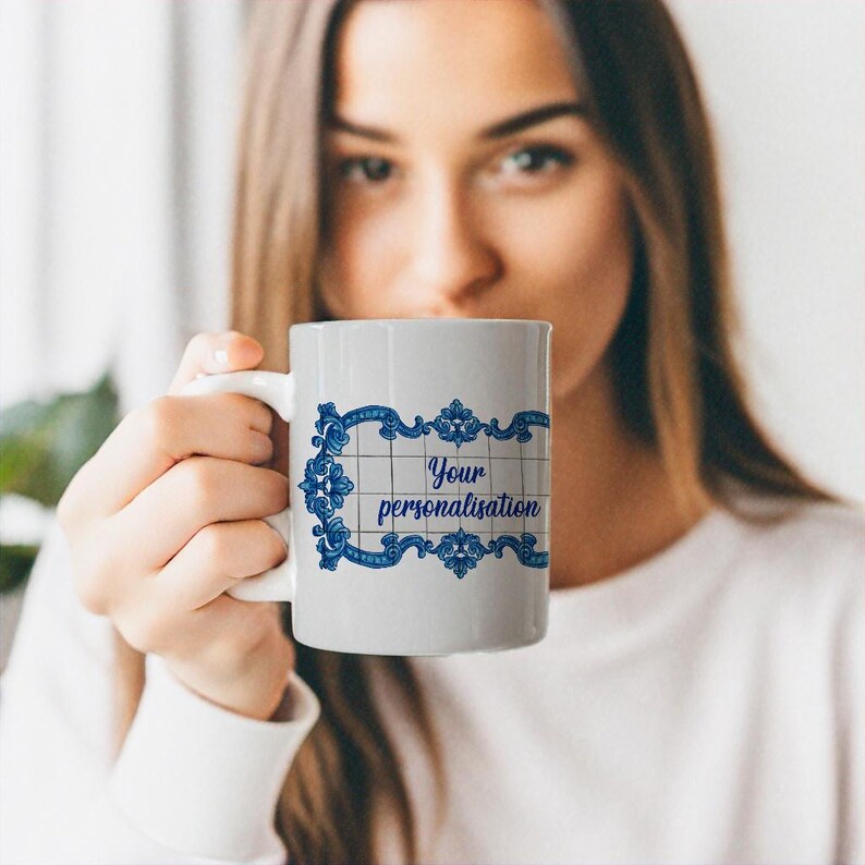 Personalized Portuguese Tile Mug – Custom Name or Family Name - Etsy