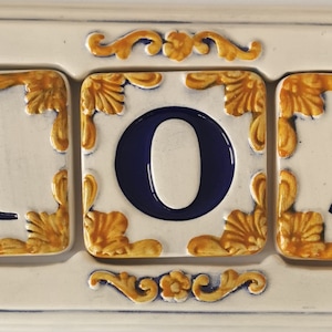 Handmade Ceramic Door Number Tile: 6x6 Cm, House Number - Etsy