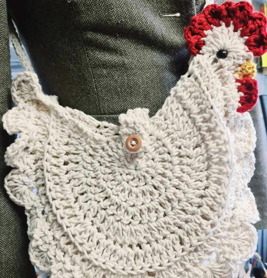 Crochet Chicken Bag Pattern PDF Pattern in U.S. Terms, Cute Chicken Bag ...