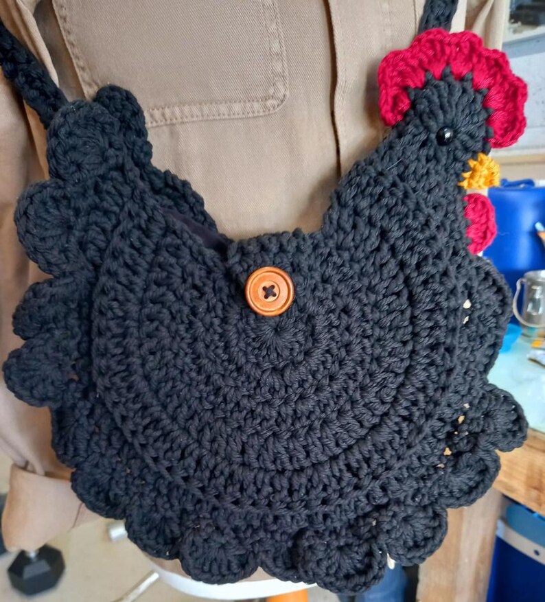 Crochet Chicken Bag Pattern PDF Pattern in U.S. Terms, Cute Chicken Bag ...