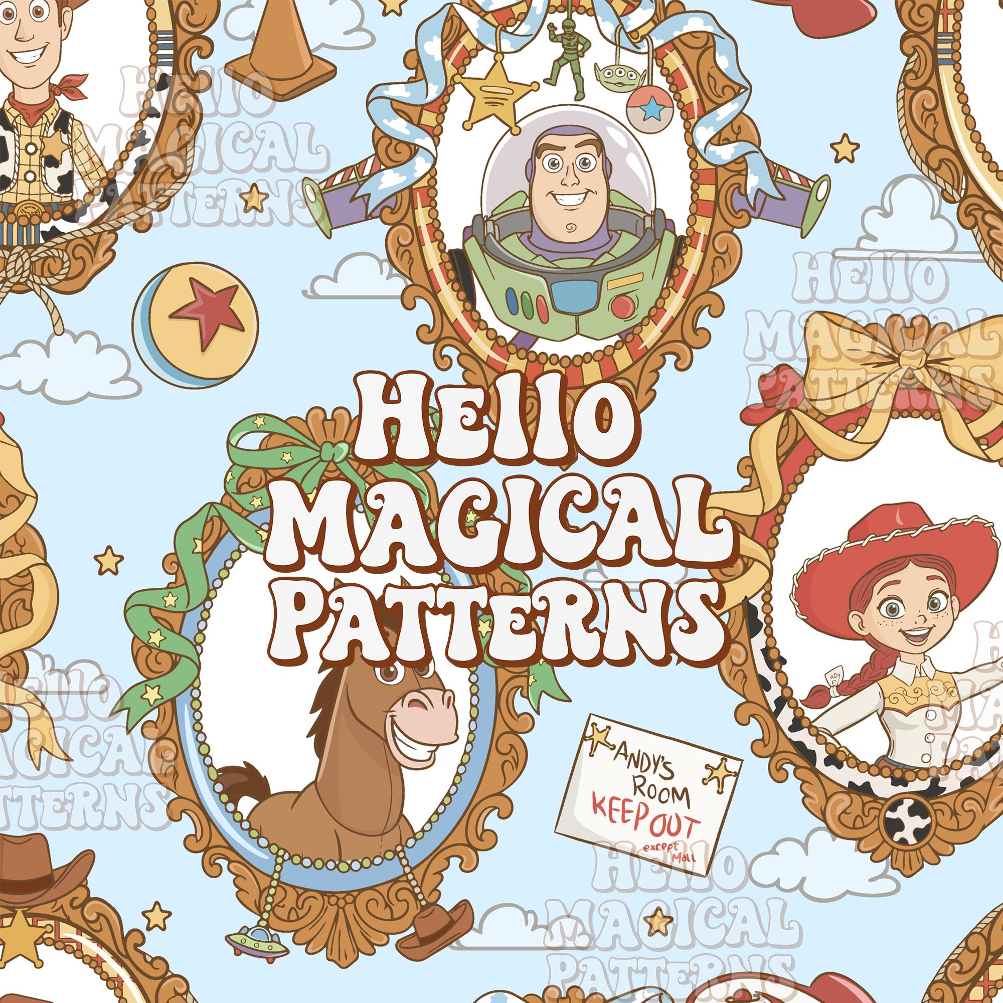 Toy Frames Seamless Pattern, Story Friends Seamless Design for All ...