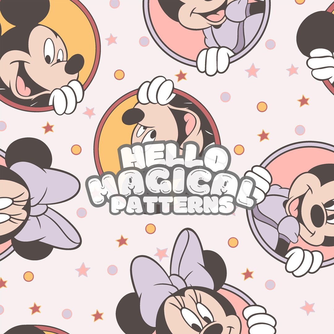 Cartoon Mouse Seamless Pattern: Printable RGB & CMYK Files - Etsy