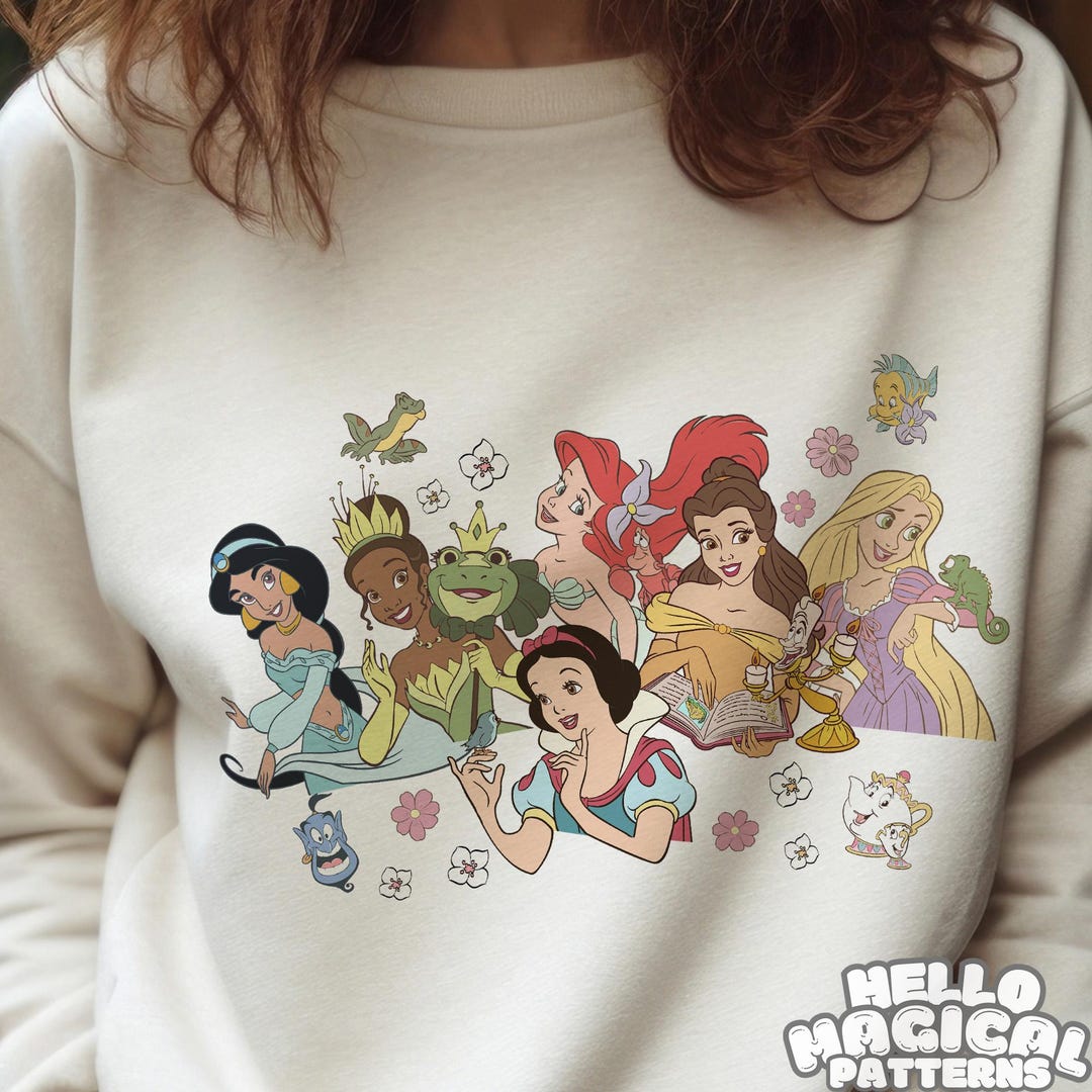 Magical Princesses Sublimation File, Cartoon Princess Sublimation ...