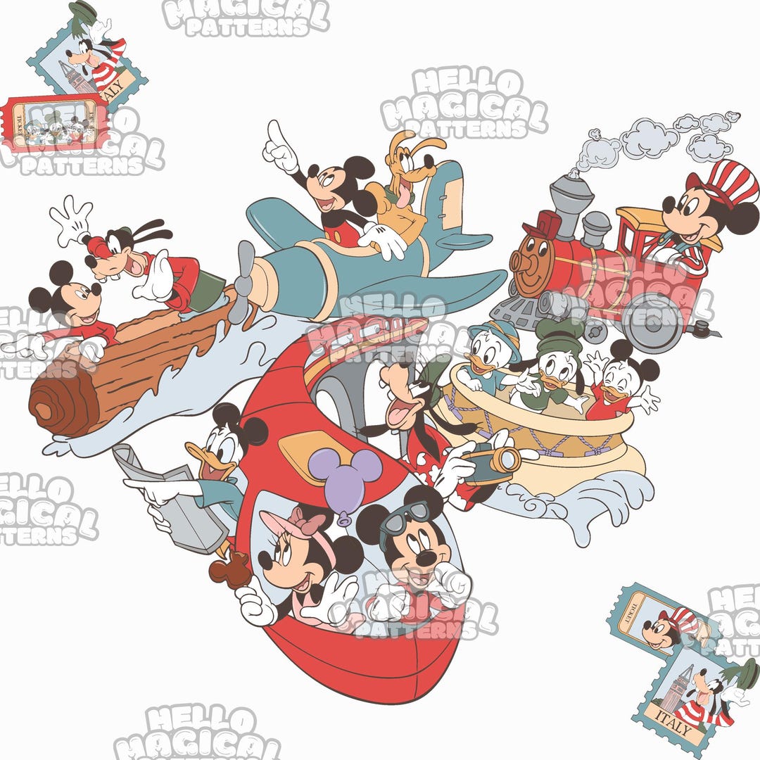Magical Mouse Theme Park Sublimation Design (PNG, JPG, PDF) - Etsy