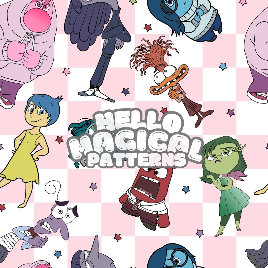 Inside Seamless Pattern, Cartoon Repeating Pattern, Emotions Seamless ...