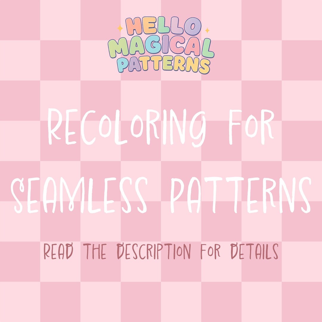 Recoloring for the Custom Seamless Pattern - Etsy UK