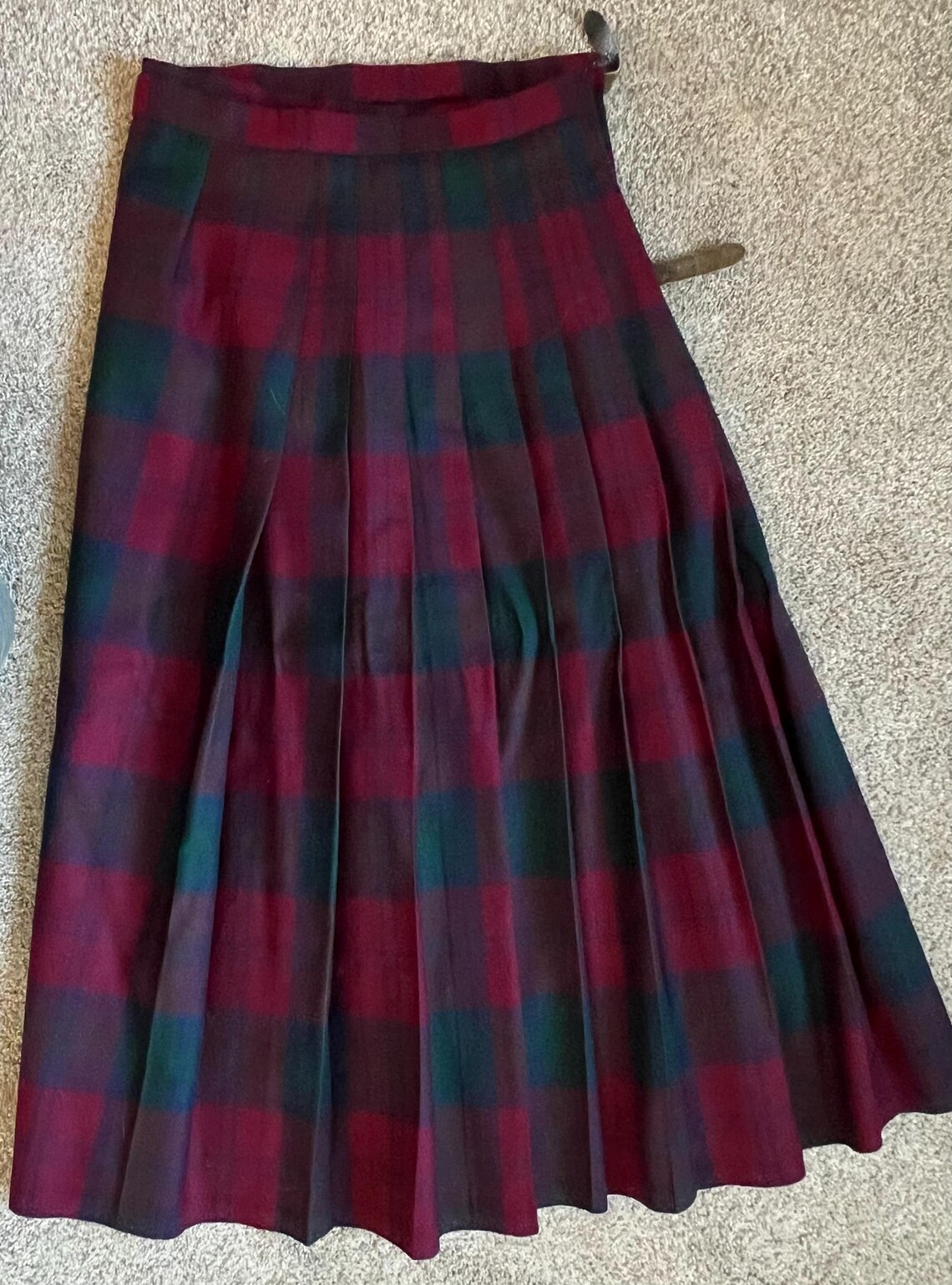 Vintage KILTMAKER Hector Russelll House Plaid Kilt Skirt. 100% Wool ...