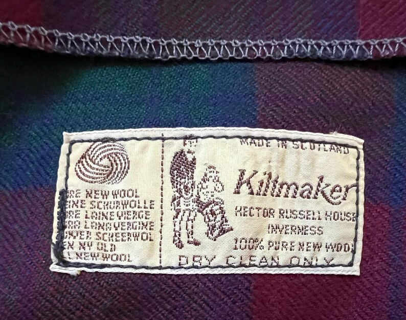 Vintage KILTMAKER Hector Russelll House Plaid Kilt Skirt. 100% Wool ...