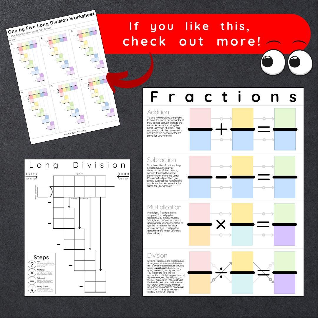 Blank Worksheet Create Your Own Long Division One by Five Decimals ...