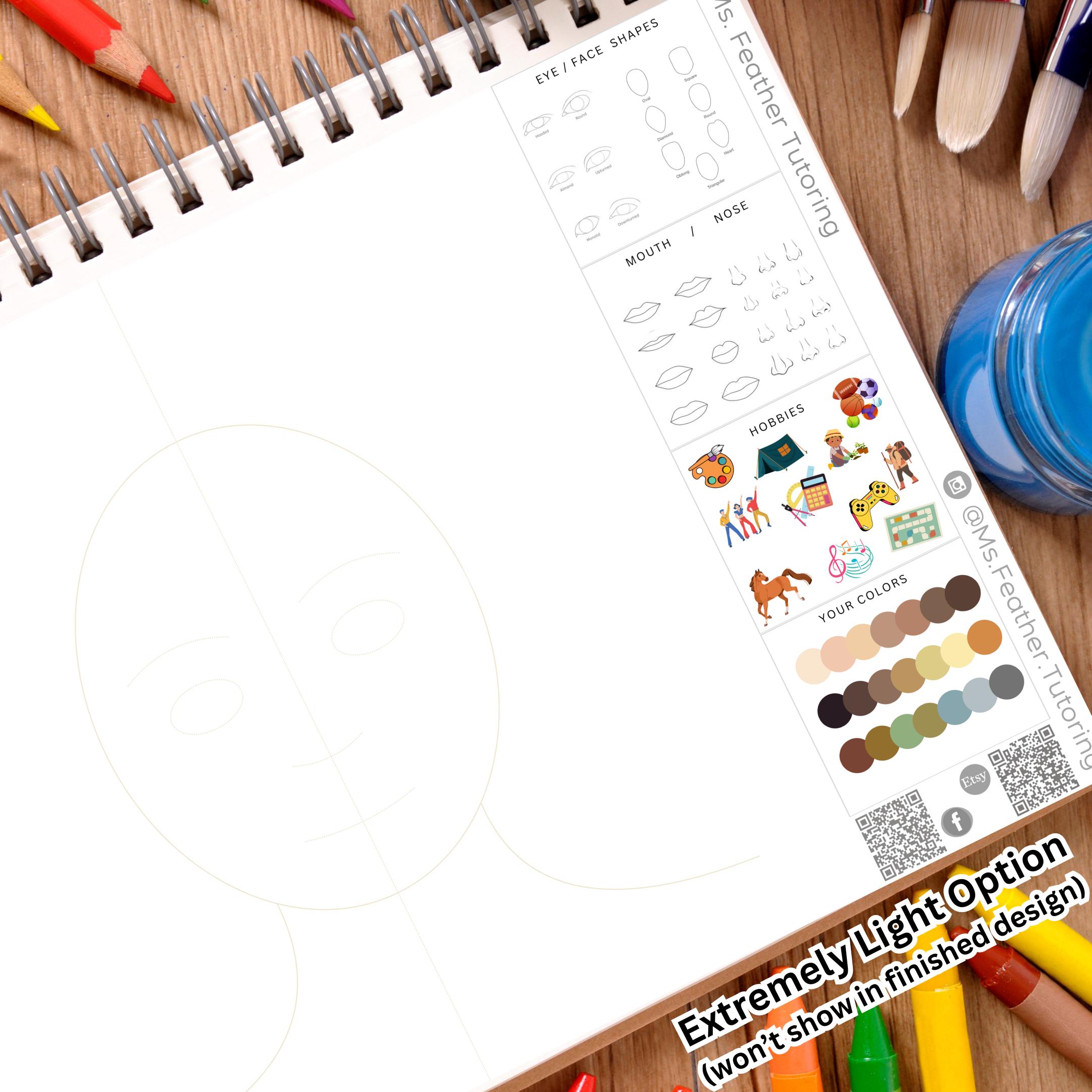 Self Portrait Printable Guide PDF Download (inside Out Art Project) - Etsy