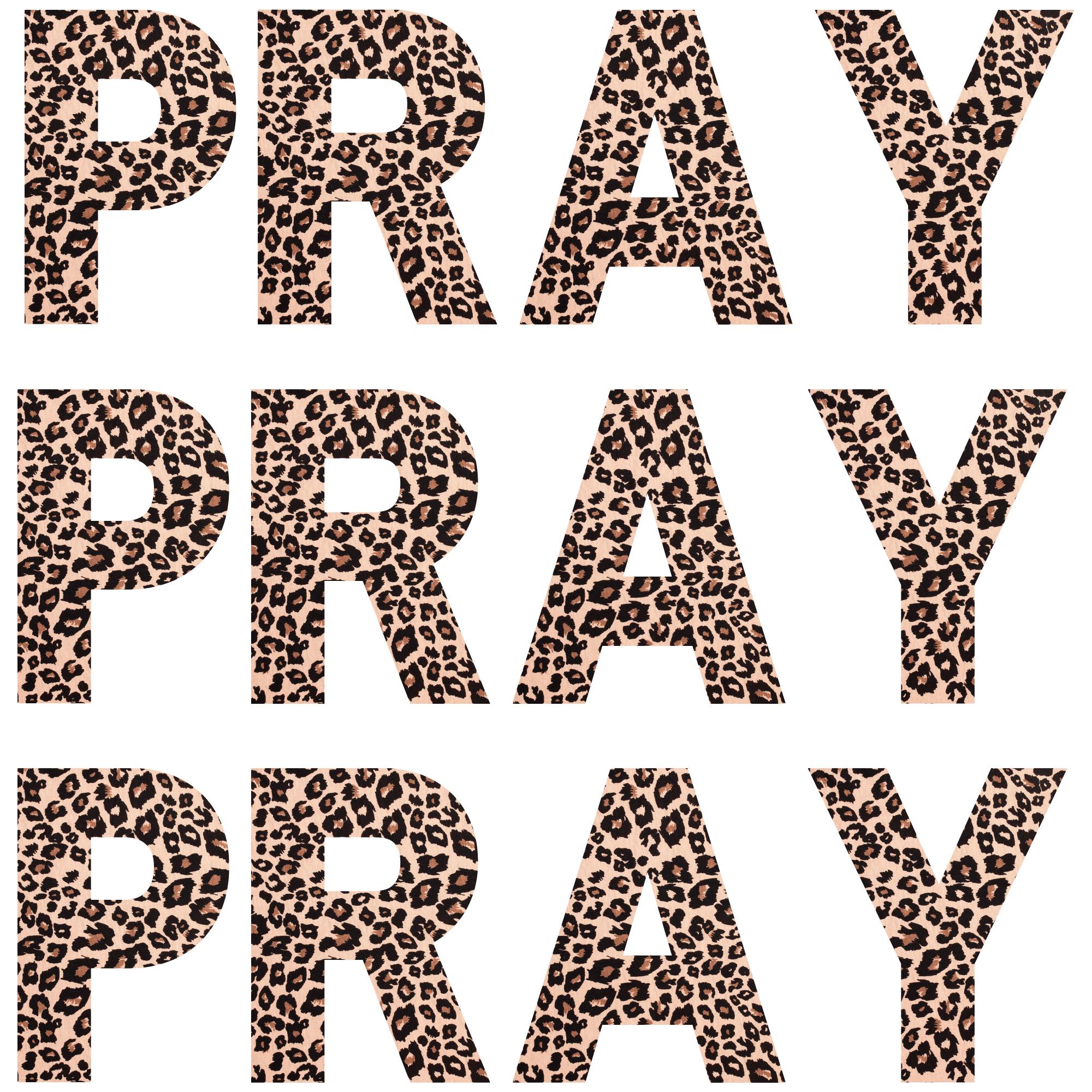 PRAY Cheetah Print Brown and Tan Png - Etsy