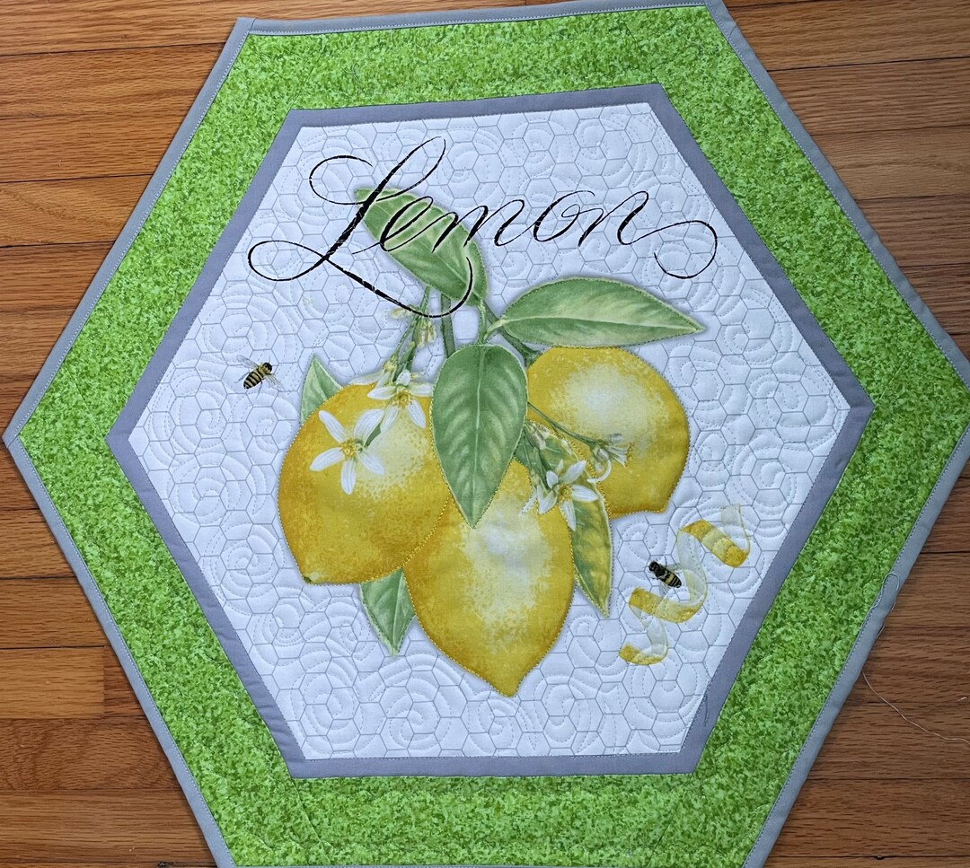 Lemon Yellow and Green Table Runner - Etsy