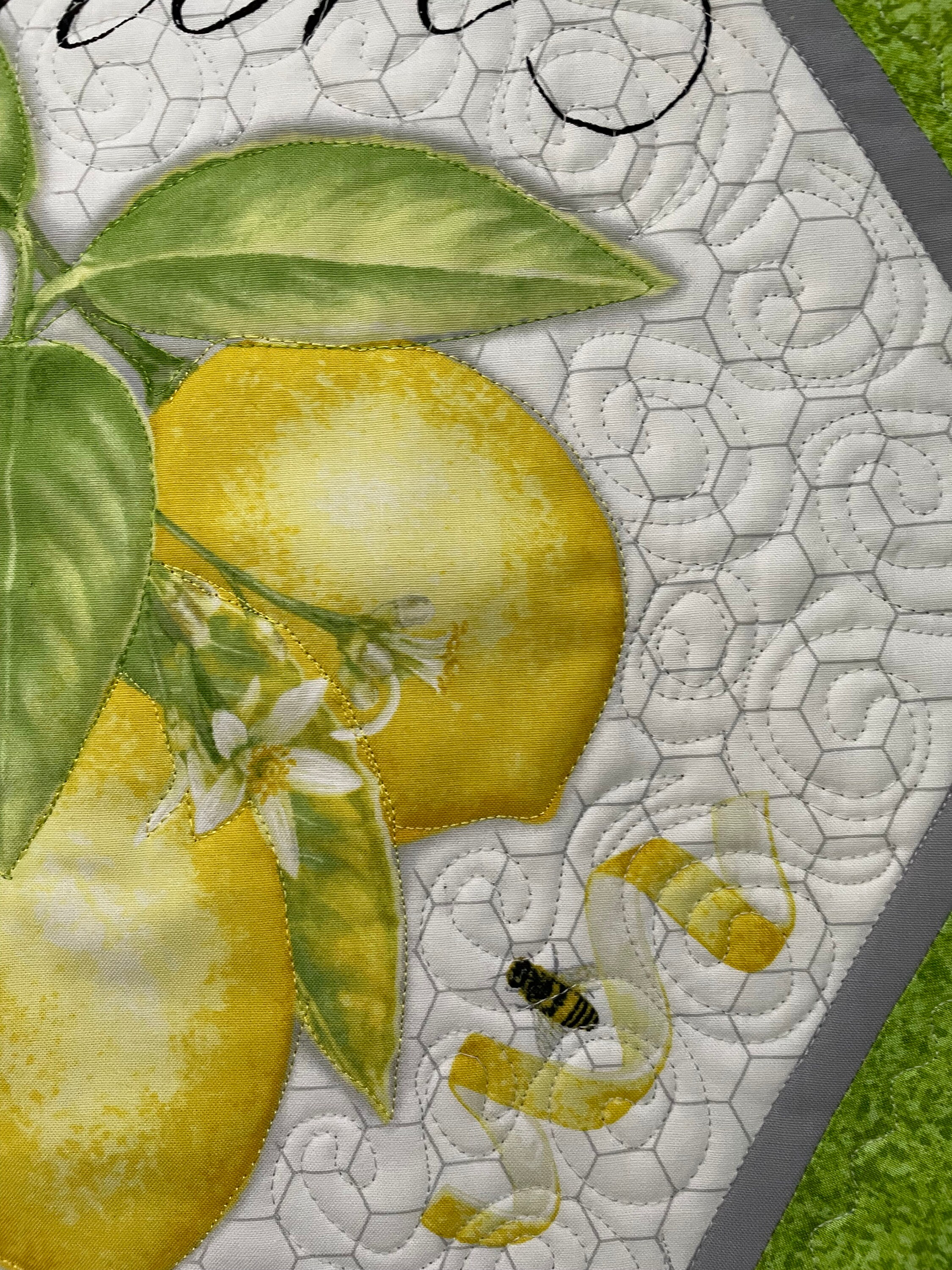 Lemon Yellow and Green Table Runner - Etsy