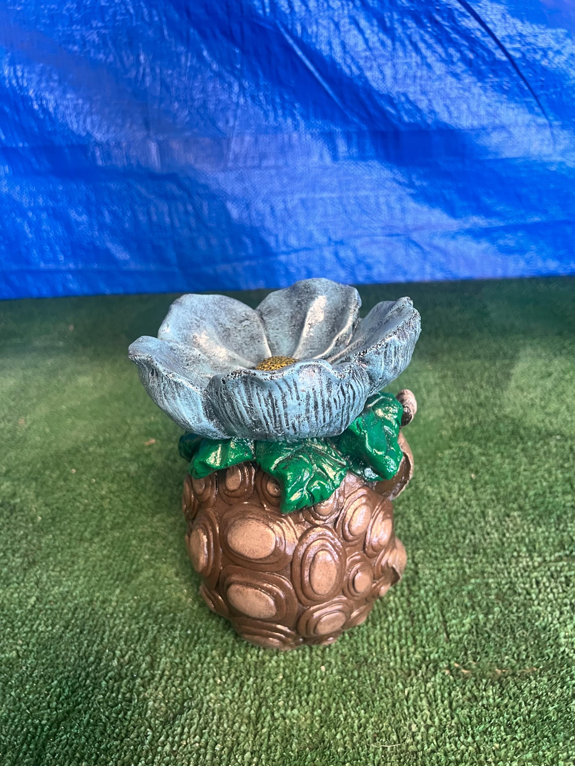 Colorful Flower Turtle Bird Feeder With Mini Birdbath Combo - Etsy