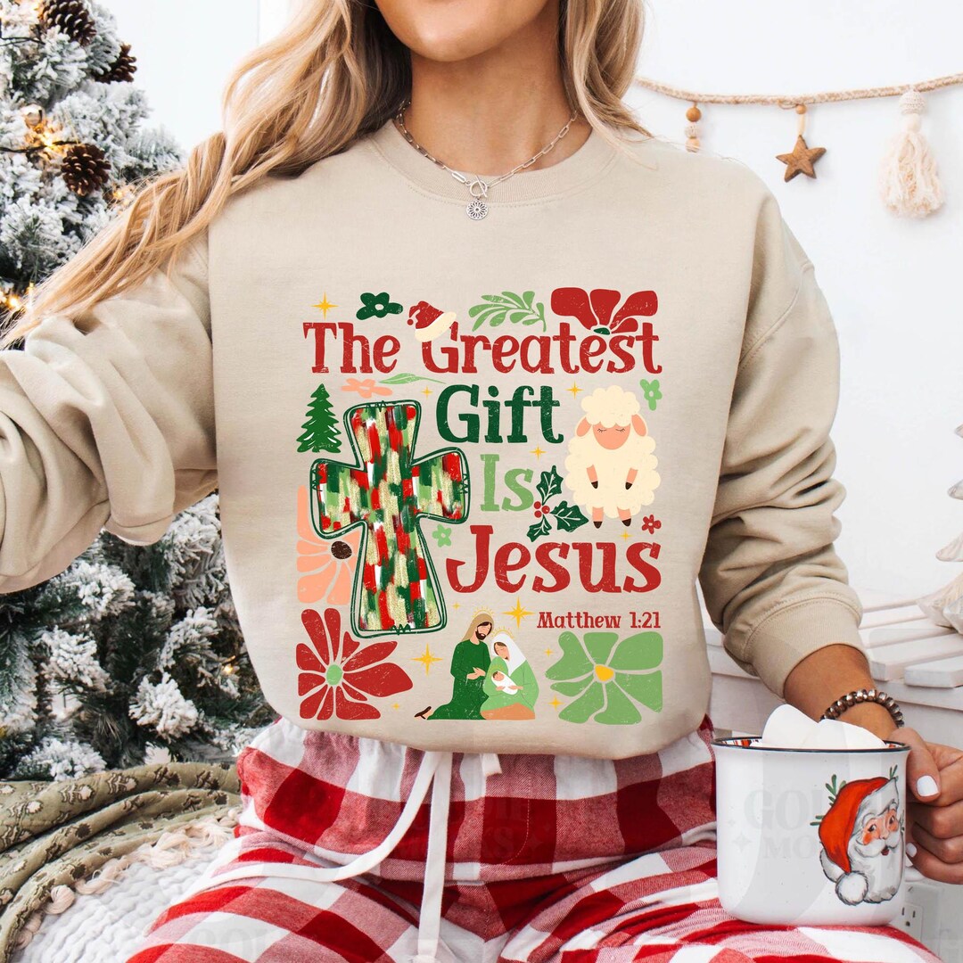 The Greatest Gift is Jesus PNG, Jesus Nativity Png, Christian Christmas ...