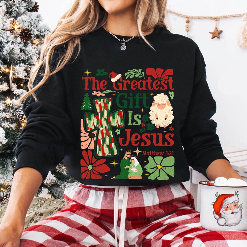 The Greatest Gift is Jesus PNG, Jesus Nativity Png, Christian Christmas ...