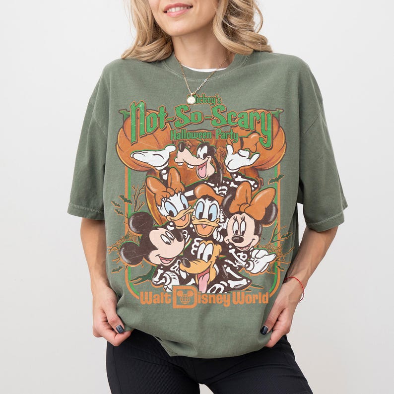 Retro 2026 Disneyworld Halloween Not so Scary Shirt, Mickey and Friends ...