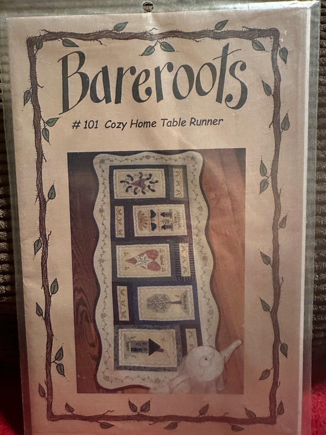 Bareroots Cozy Home Table Runner Quilt and Embroidery Pattern 101 Free ...
