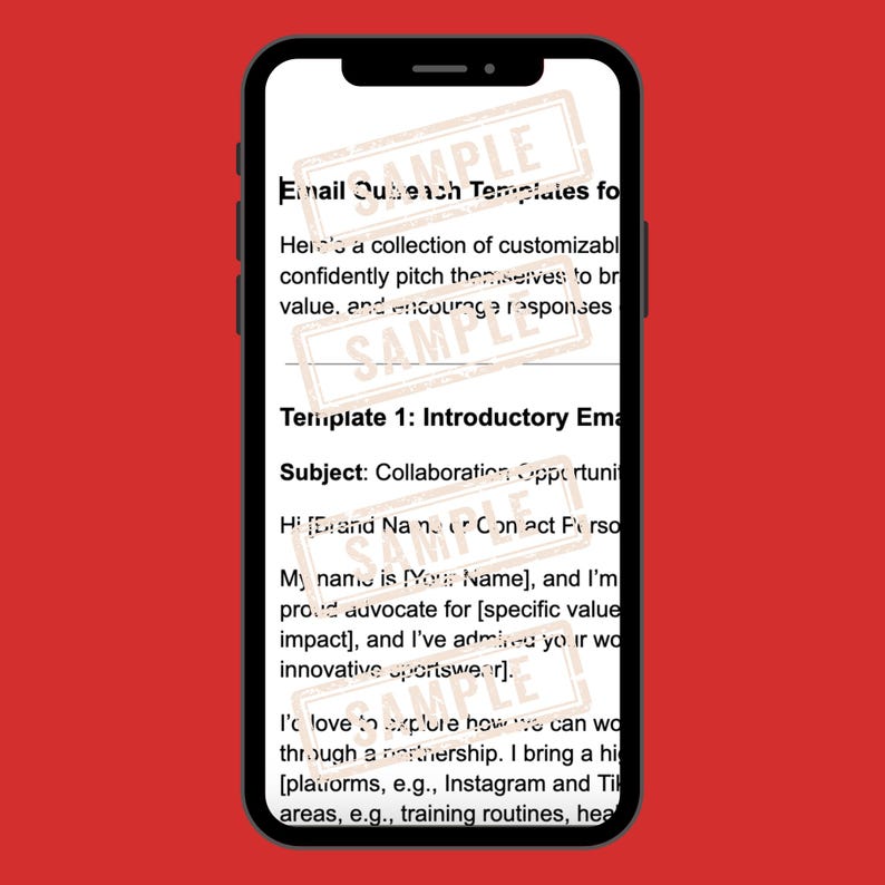 Athlete Email Outreach Templates for NIL Partnerships | Customizable ...