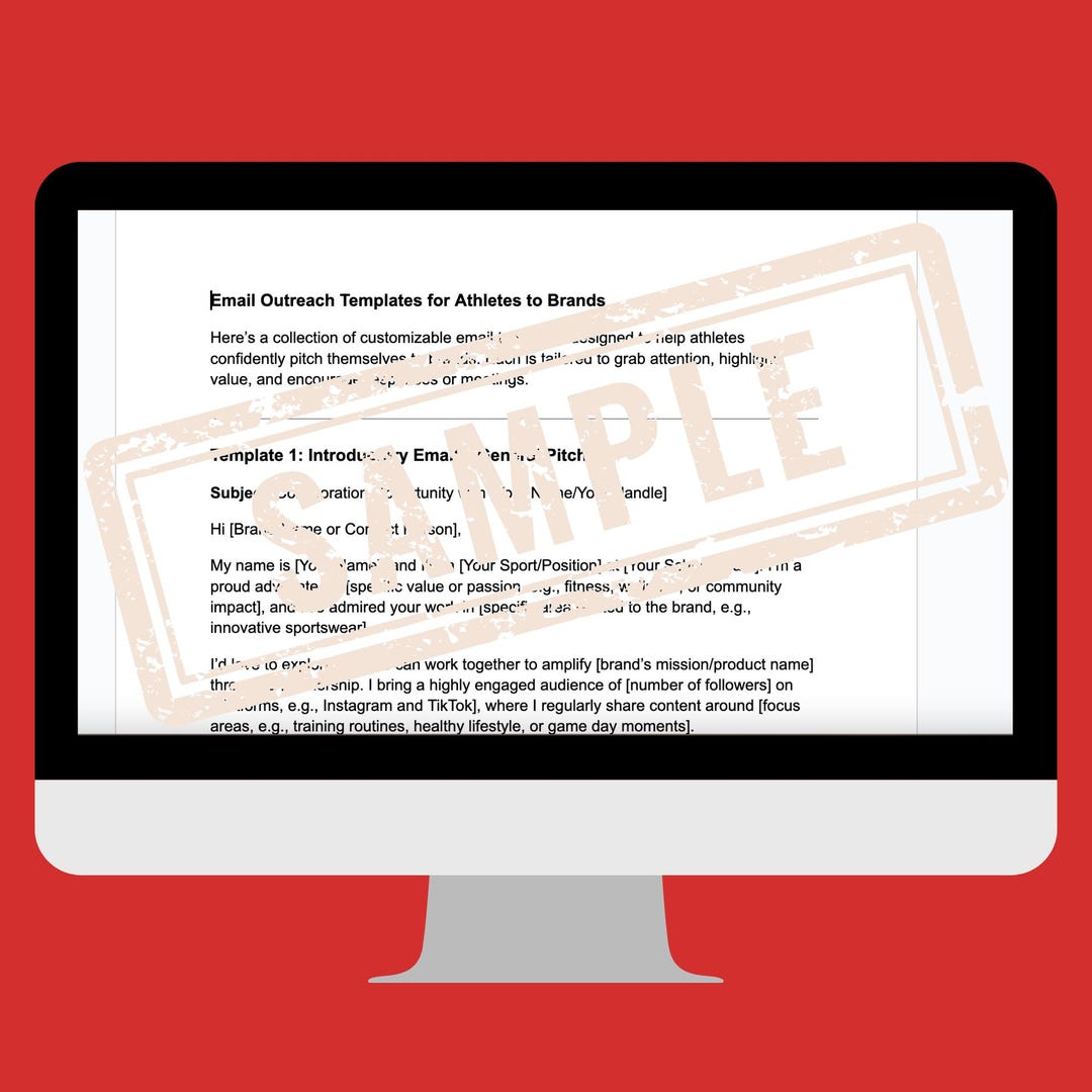 Athlete Email Outreach Templates for NIL Partnerships | Customizable ...