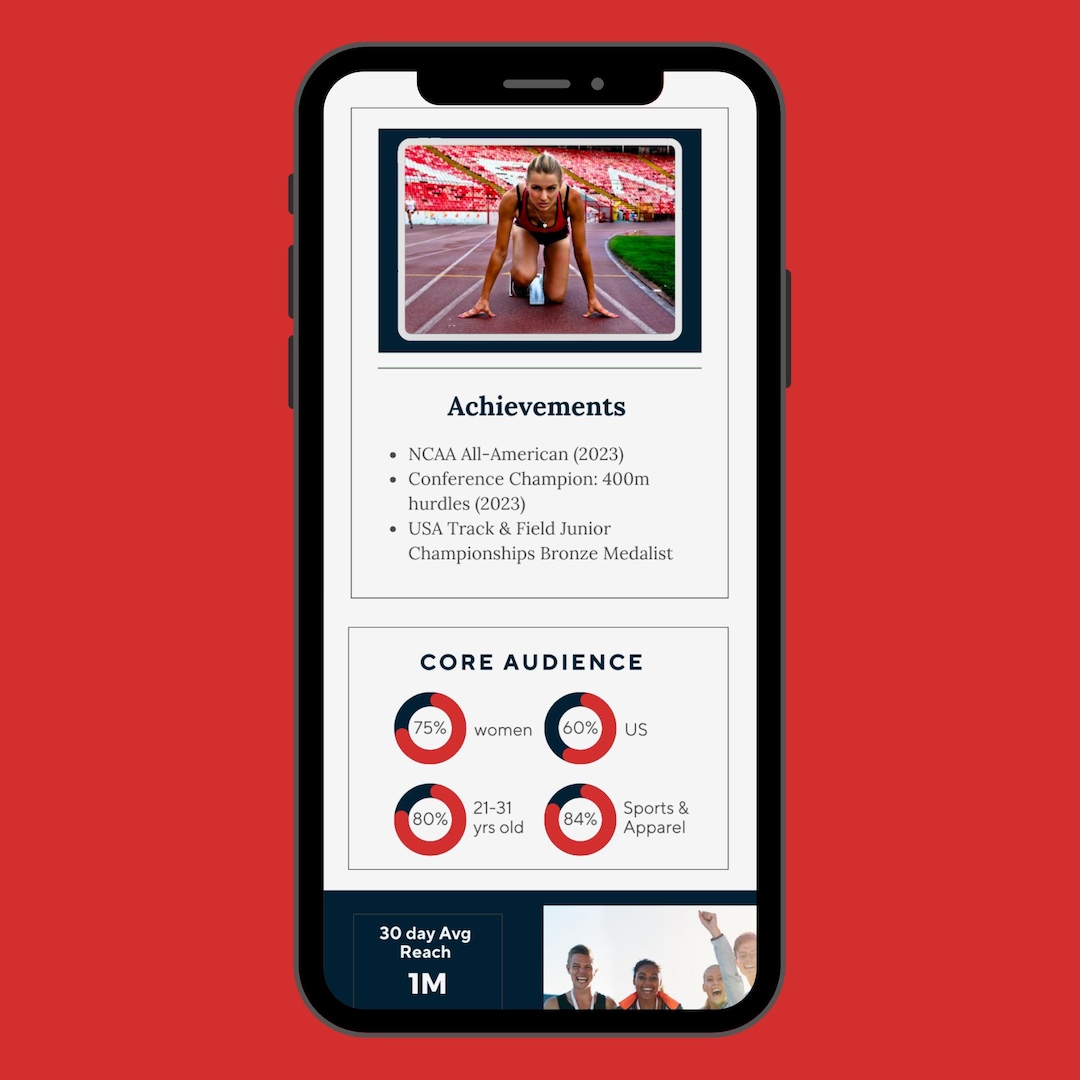 Customizable Student Athlete Media Kit Template for Social Media and ...