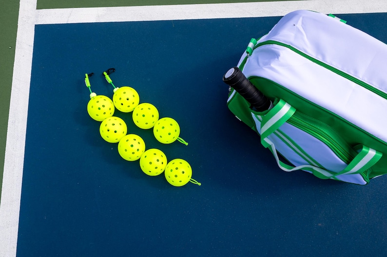 Pickleball Gift Easy Ball Holder for Bag or Fence Auto Stop Pickleball ...