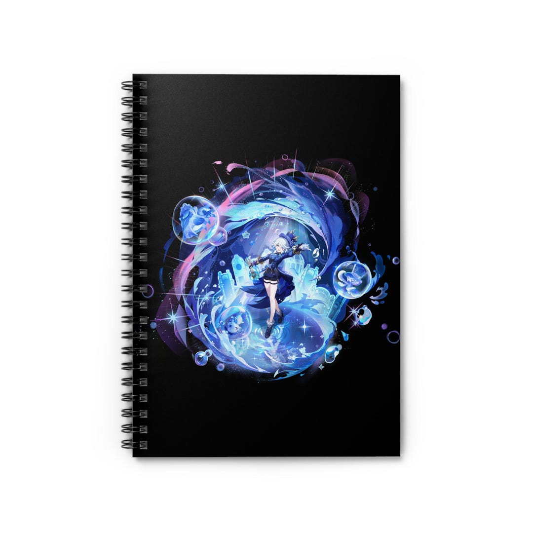 Genshin Impact, Furina, Spiral Notebook - Ruled Line Journal, Gaming ...