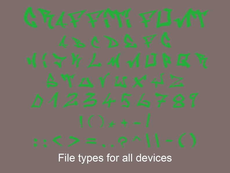 Graffiti Font | Svg | Ttf | Otf | Eps | Cricut & Silhouette | Word ...