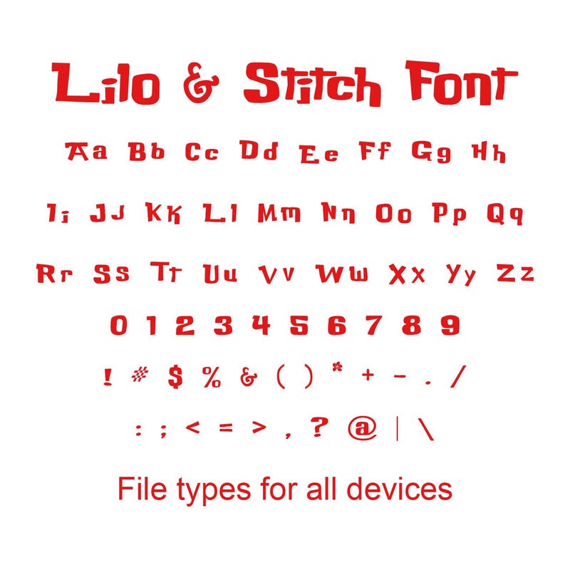 Fuente de lilo y stitch - Etsy México