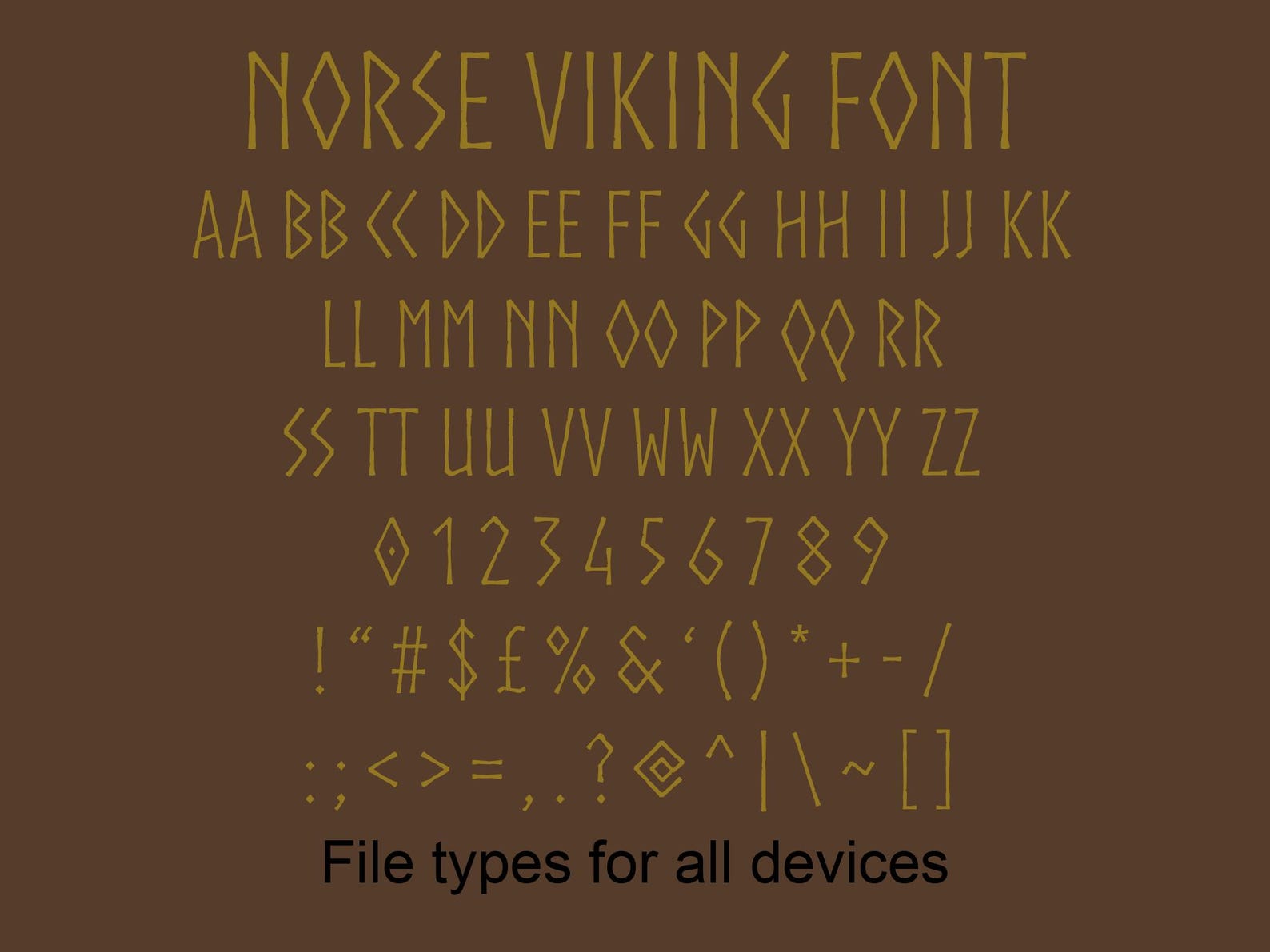 Norse Viking Font | Svg | Ttf | Otf | Eps | Cricut & Silhouette | Word ...