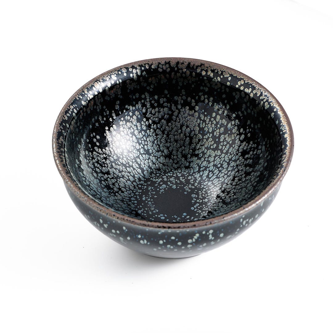 Tenmoku Ceramics Tea Bowls With a Dark Glaze That Resembles Oil ...