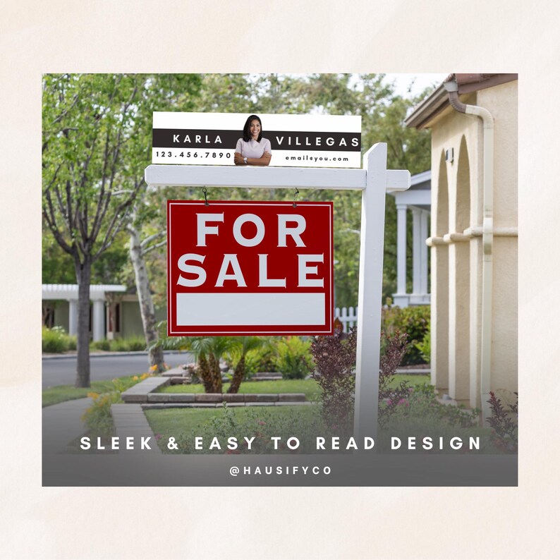 Real Estate Agent Rider Sign Template, Realtor Signs, for Sale Signs ...