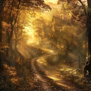 24 Enchanted Village Clipart, Fantasy Fairytale Digital Art, Magical ...