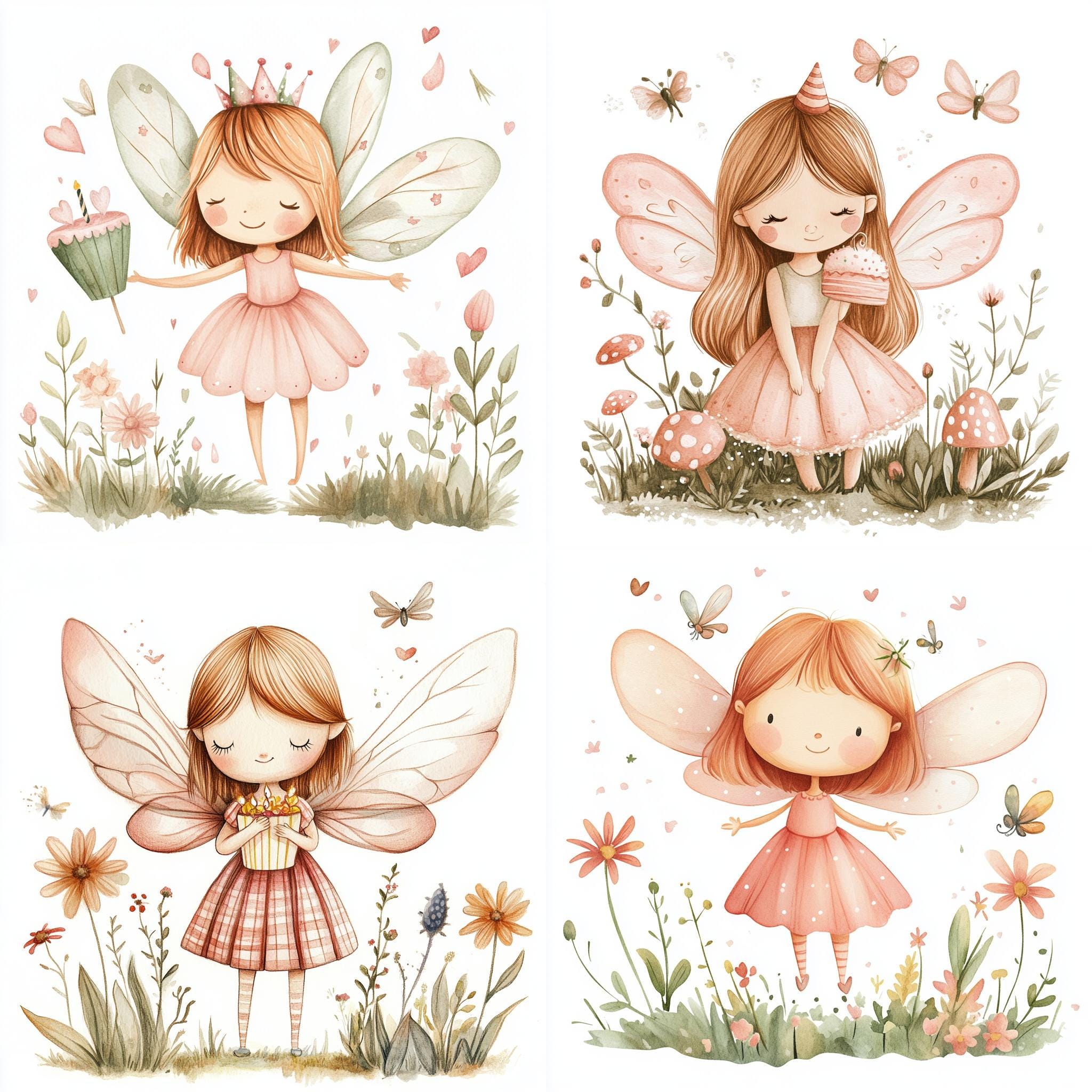 24 Cute Fairy Clipart, Kids Fairy Illustration, Whimsical Fairy Art ...
