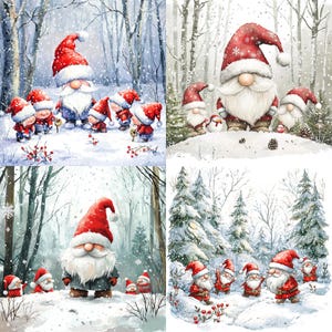 24 Christmas Gnome Clipart Winter Gnome PNG Holiday Season Art ...