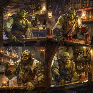 24 Fantasy Tavern Orc Clipart, Digital Download Illustration, Fantasy ...