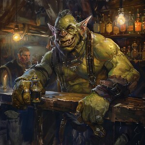 24 Fantasy Tavern Orc Clipart, Digital Download Illustration, Fantasy ...