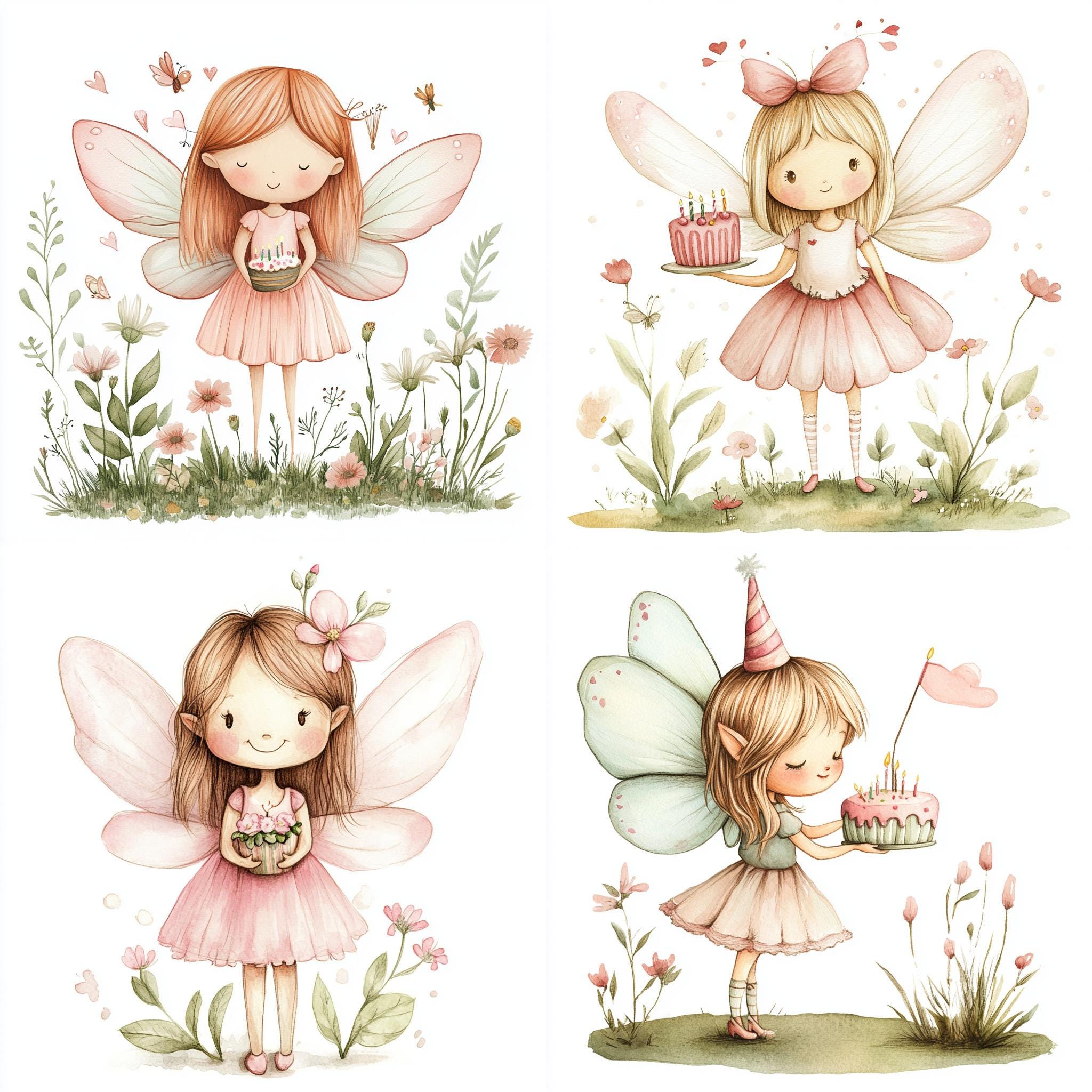24 Cute Fairy Clipart, Kids Fairy Illustration, Whimsical Fairy Art ...