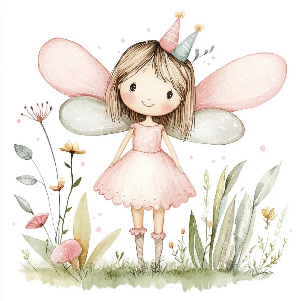 24 Cute Fairy Clipart, Kids Fairy Illustration, Whimsical Fairy Art ...